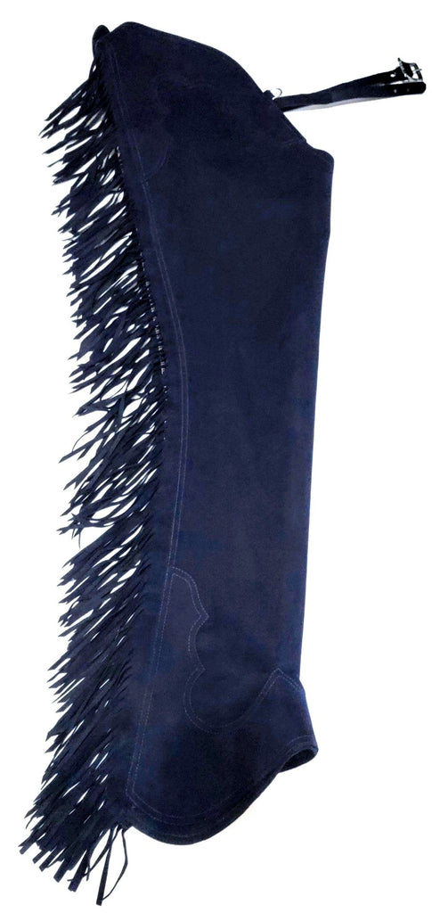 R Adult Large Hobby Horse Indigo Ultrasuede Chaps – Rock & Rail Western ...