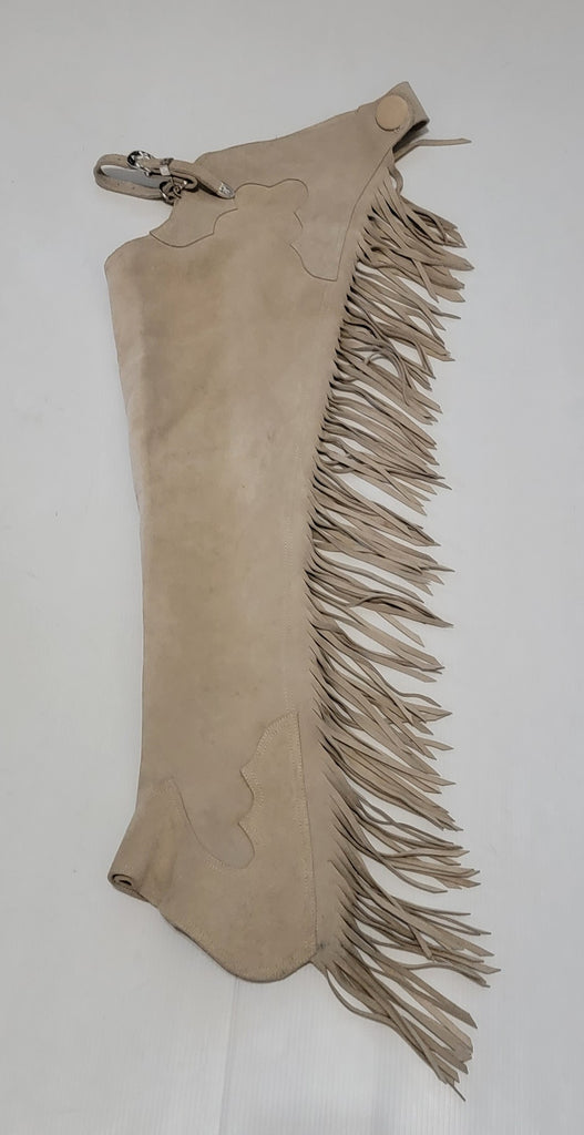 1 == Youth Medium Hobby Horse Suede Chaps Sand – Rock & Rail Western Wear