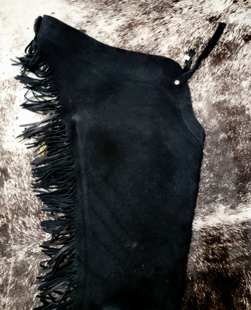 Top Grain Adult Medium Black Chaps – Rock & Rail Western Wear