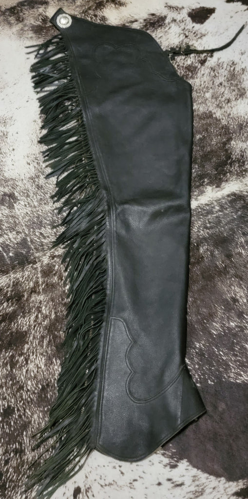 Hobby Horse Black Smooth Chaps Adult Large – Rock & Rail Western Wear