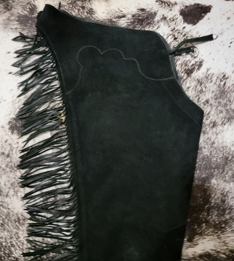 Top Grain Adult Small Black Chaps Very Nice – Rock & Rail Western Wear