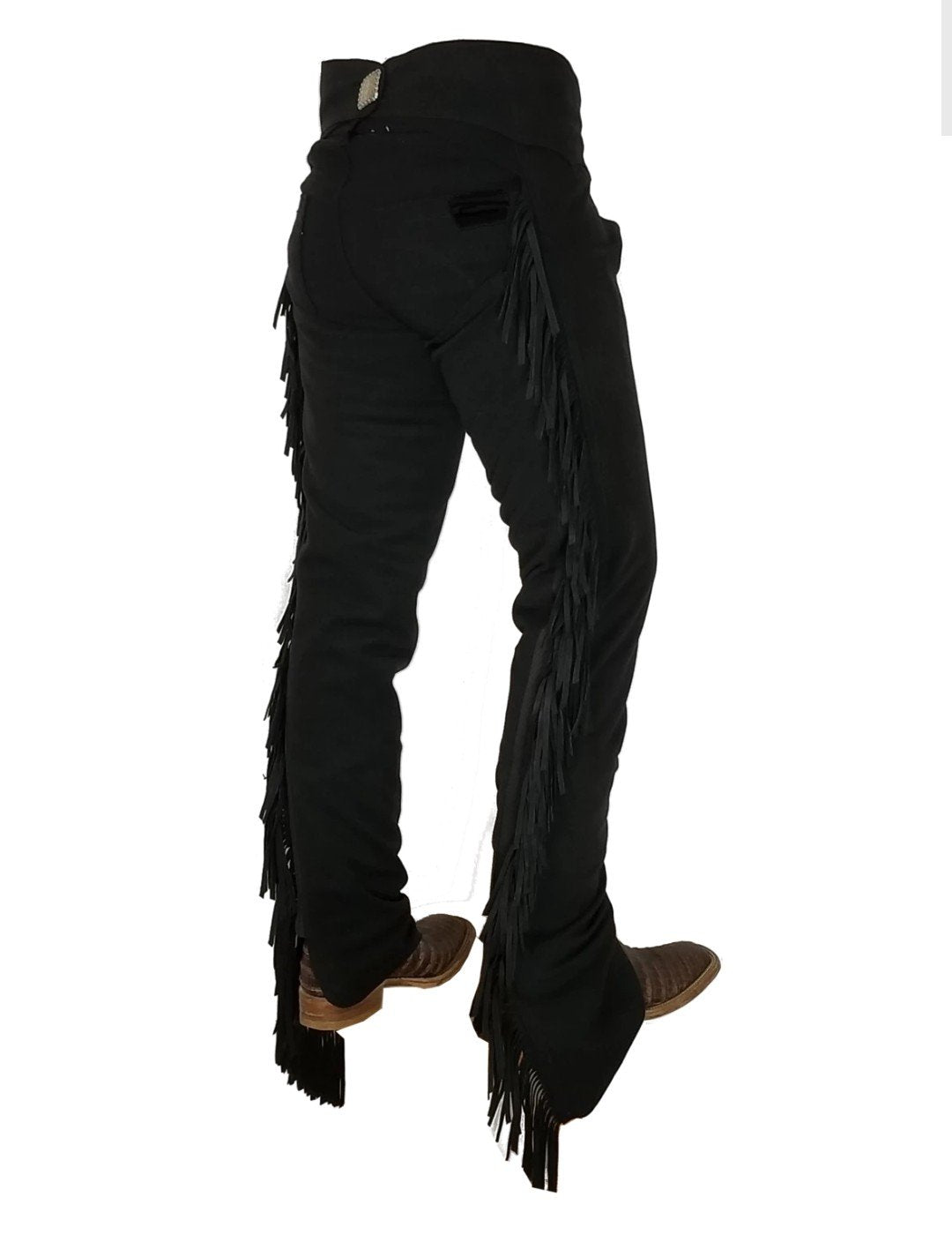 $95-$225 XS-4X Black Ultrasuede Chaps W/ Stretch Panel – Rock & Rail ...