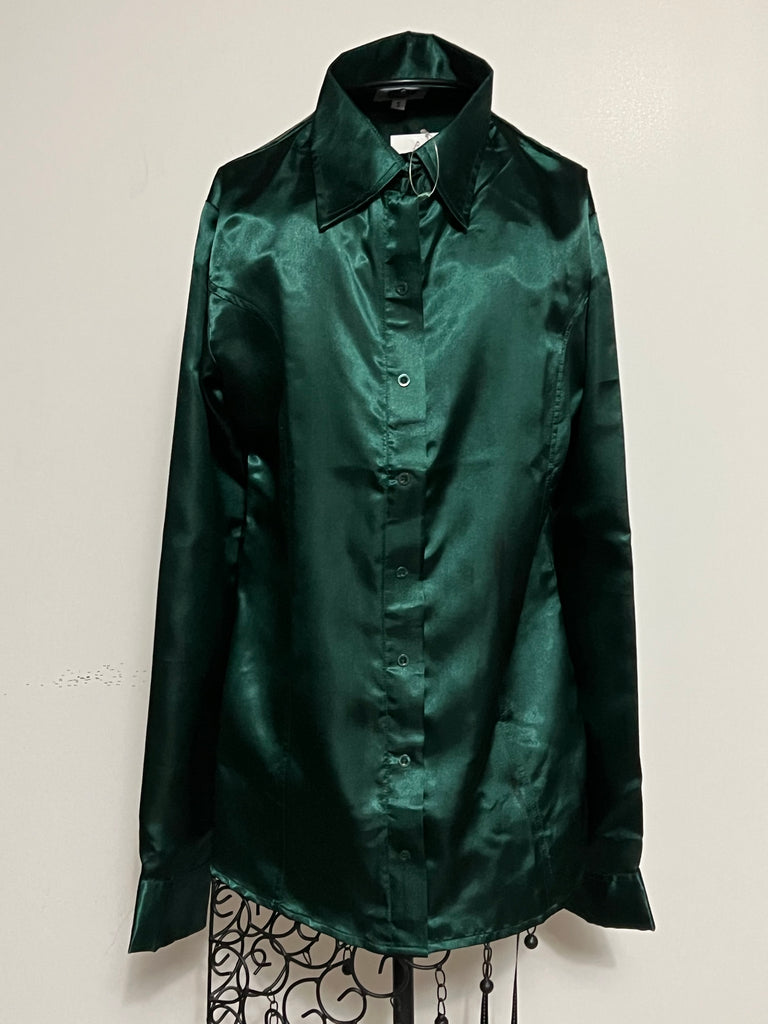 Hidden Zipper Sateen Satin 100% Polyester Shirts Vivid Colors – Rock ...