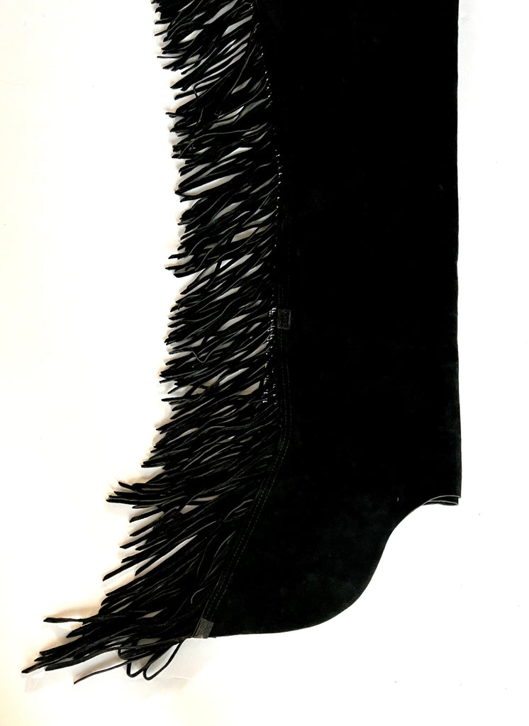 Whitman Black Chaps Adult Medium – Rock & Rail Western Wear